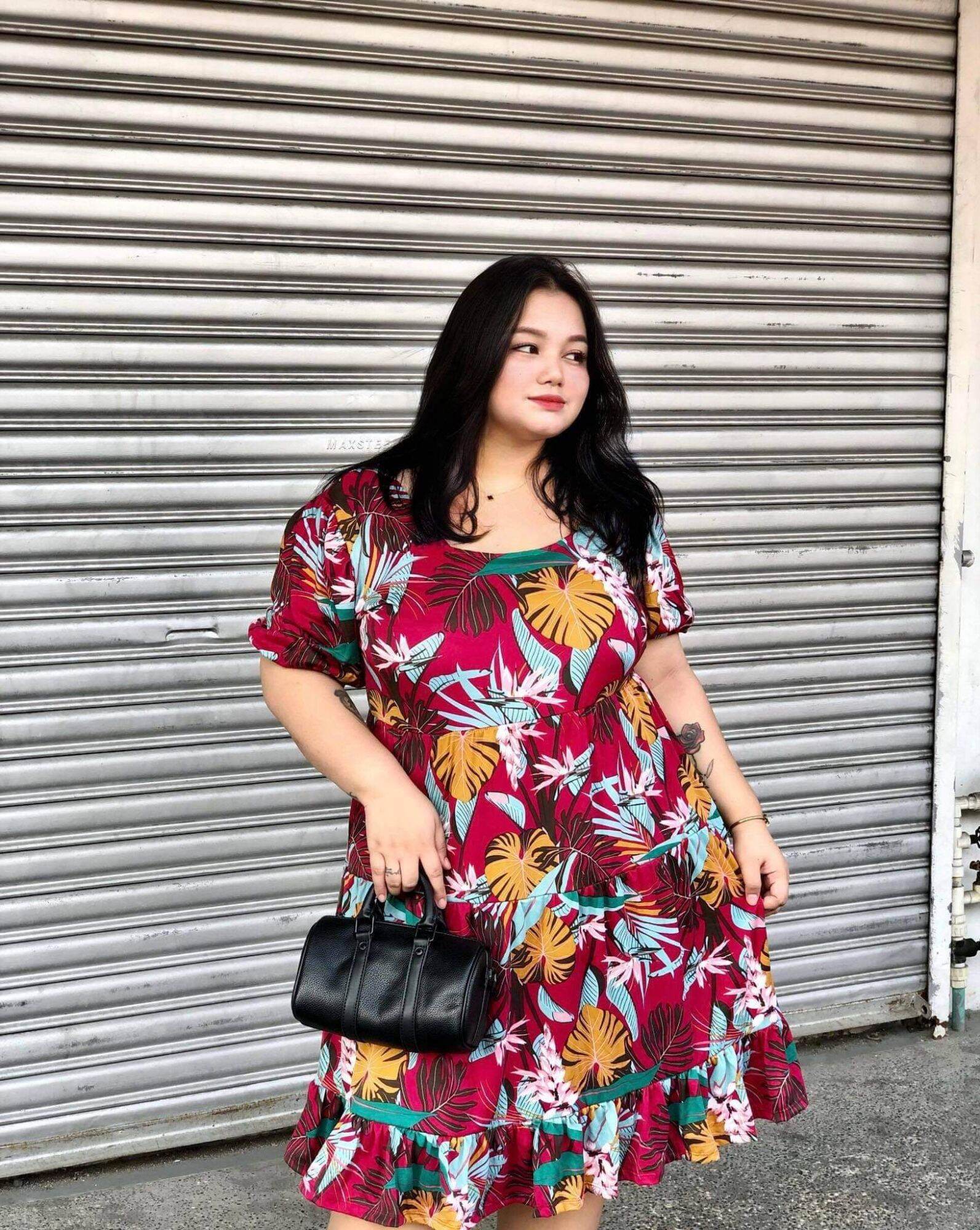 AFFORDABLE PLUS SIZE SQUARE NECK CHRISTINA TIER DRESS | Lazada PH