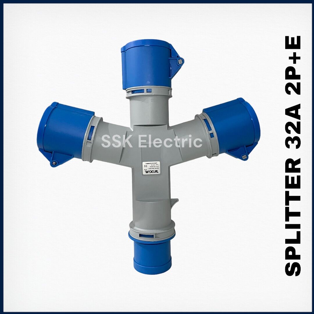 WIXIM 32A 2P+E INDUSTRIAL SPLITTER 220V | Industrial Plug and Socket | SSK Electric | Lazada PH