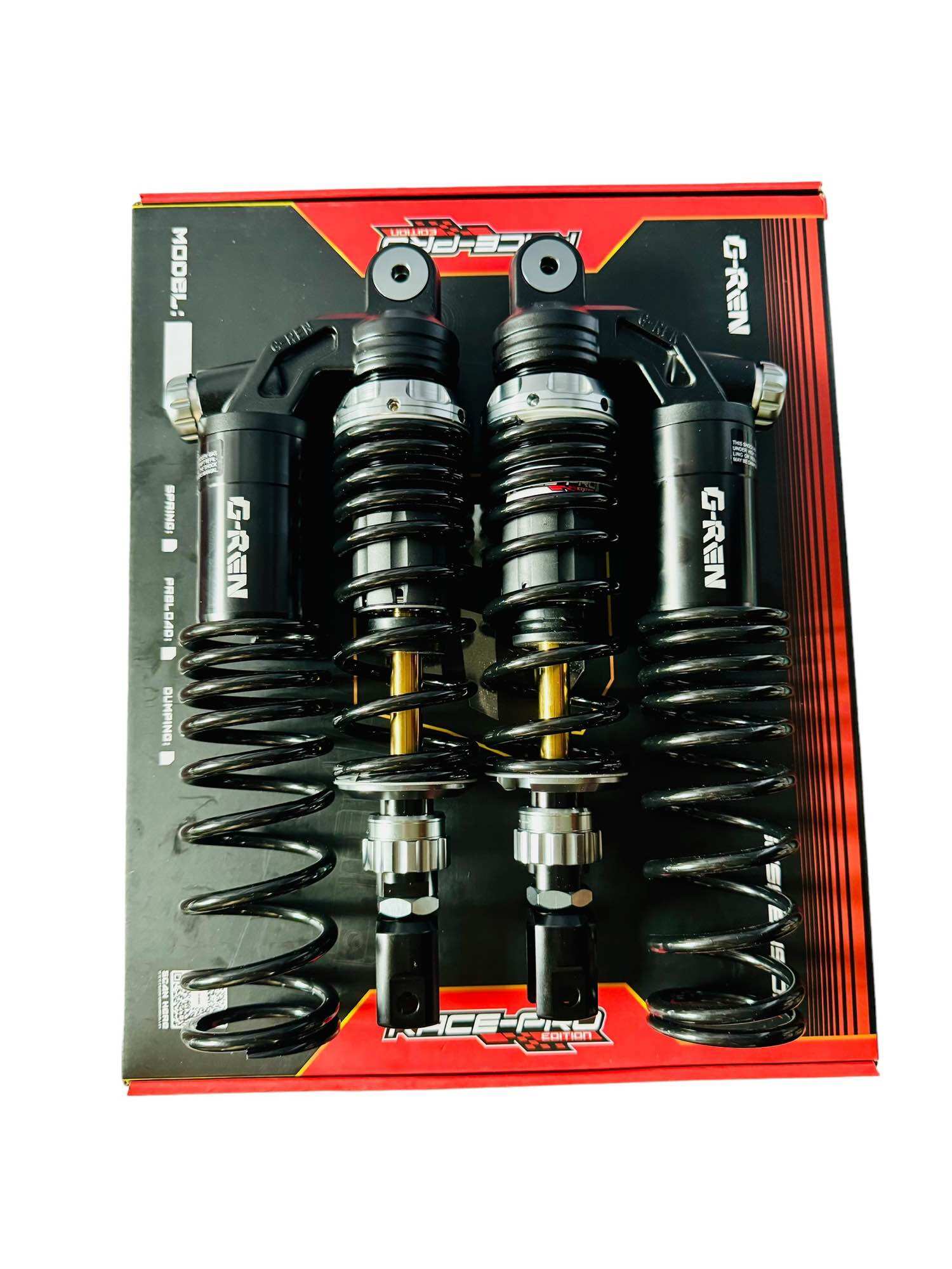 G REN SHOCK RACE PRO ADJUSTABLE 305mm AEROX155V1/V2/NMAX155V2/V2.1 WITH ...