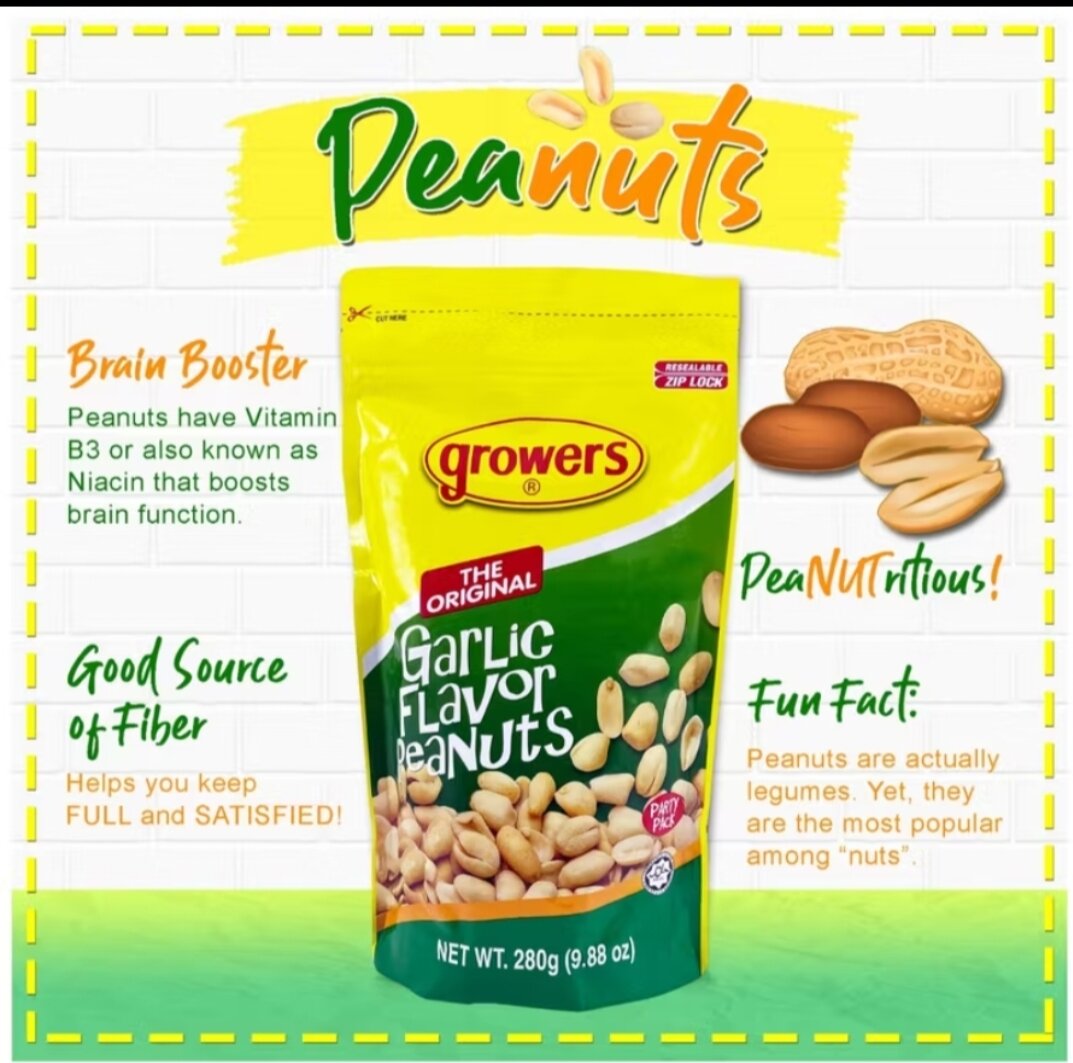 Growers Garlic Flavor Peanuts – 280g | Lazada PH