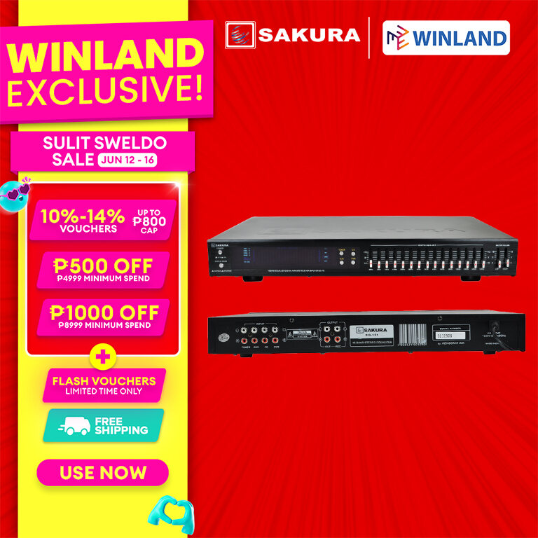 Sakura by Winland 2 Channel 15 Band Stereo Graphic Equalizer EQ-151 | Lazada PH