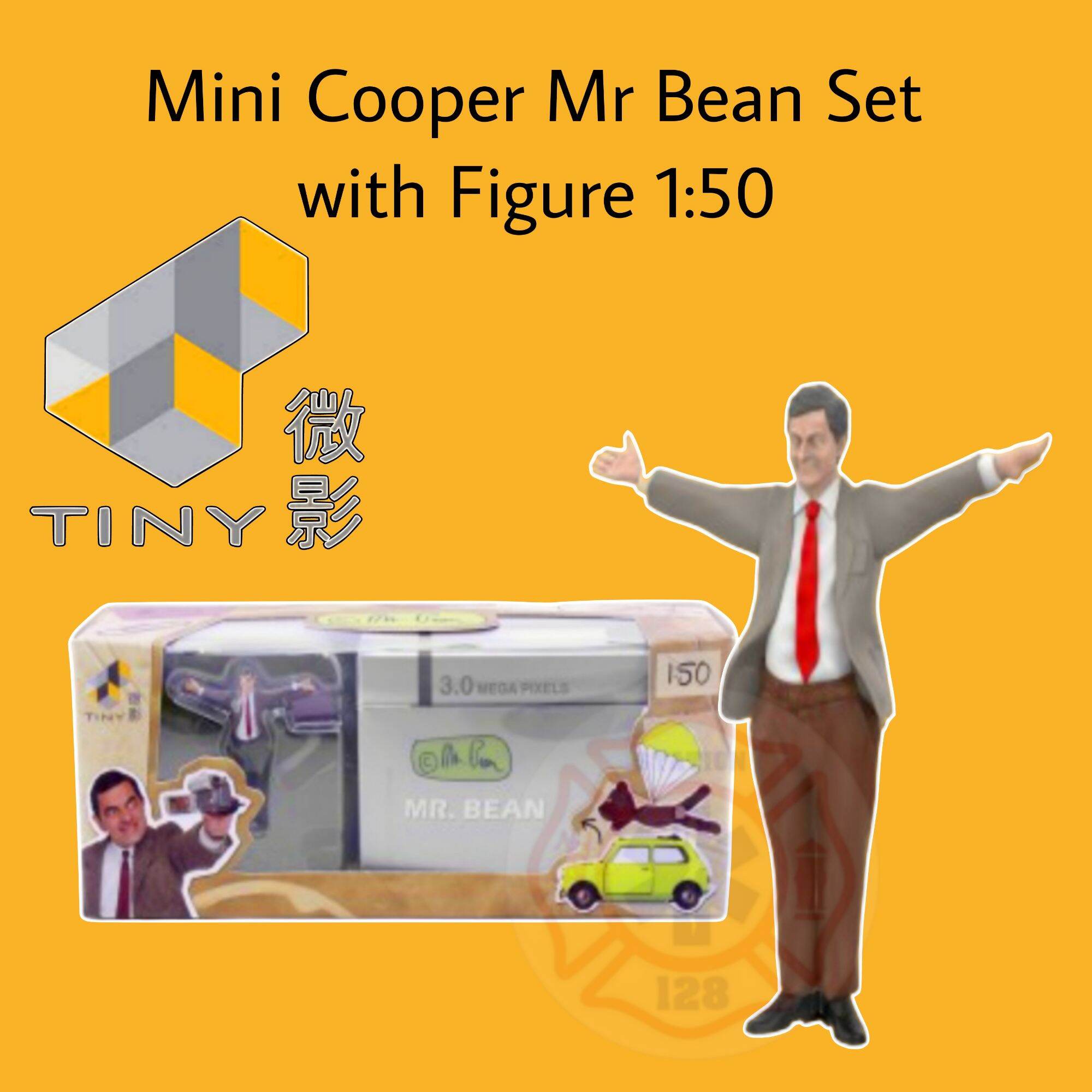 Collectibles Tiny Mini Cooper Mr Bean Set with Figure 1:50 | Lazada PH