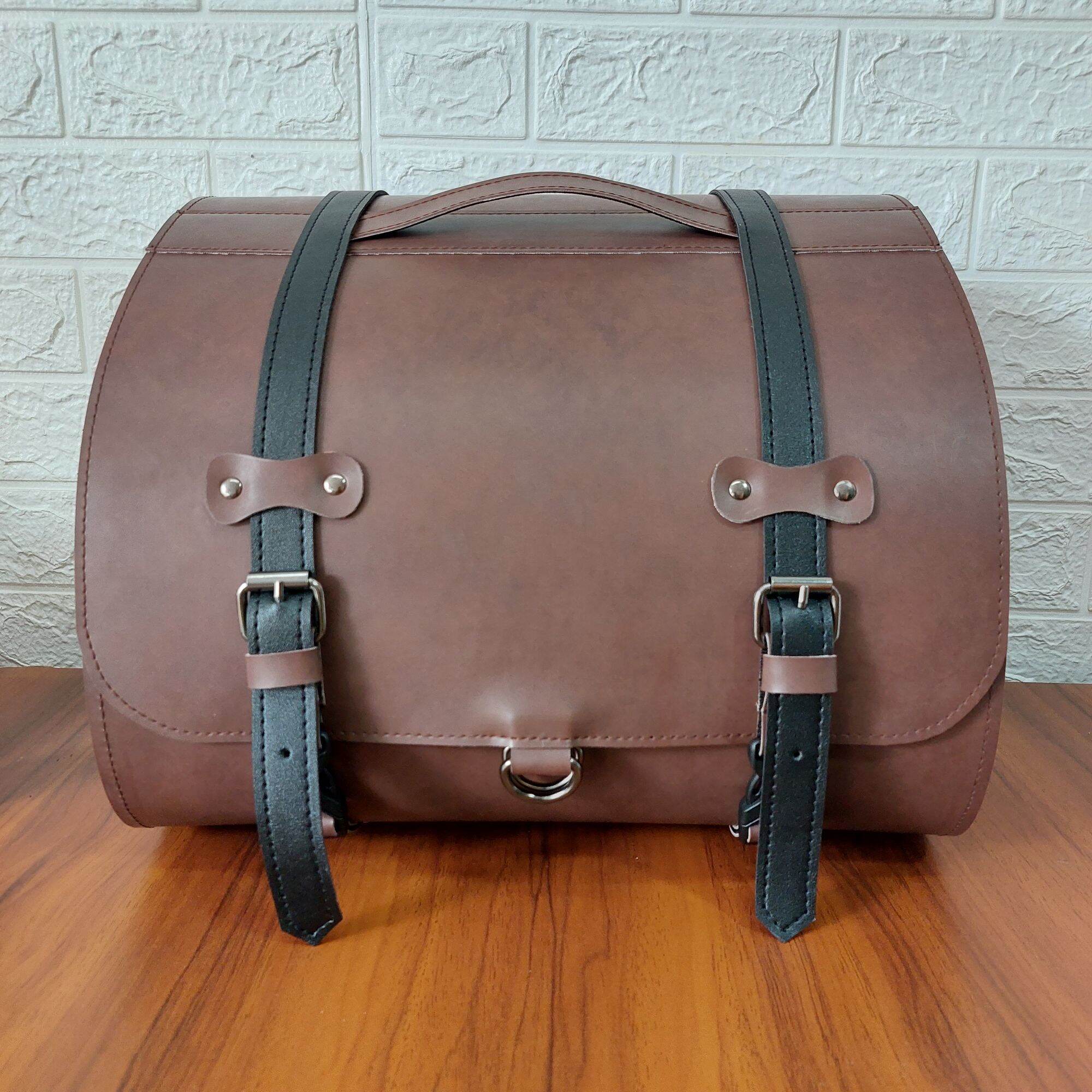 Classic bags by TSM L15"xH11"xW11" Choco body/ Black straps for Vespa ...