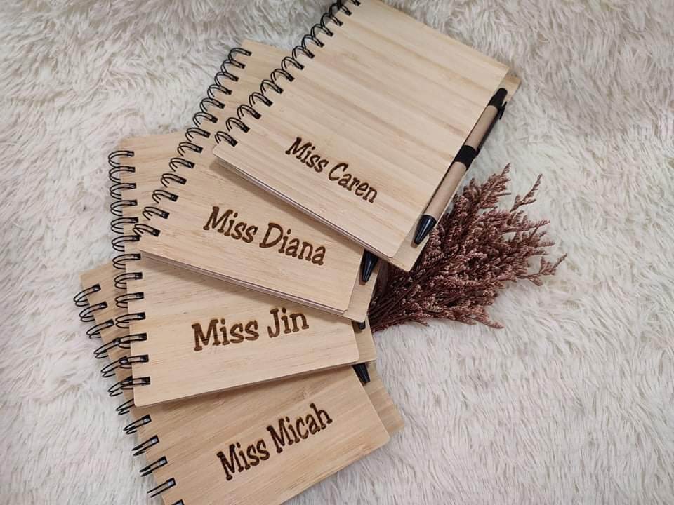 Customized Laser Engraved Bamboo Notebook | Lazada PH