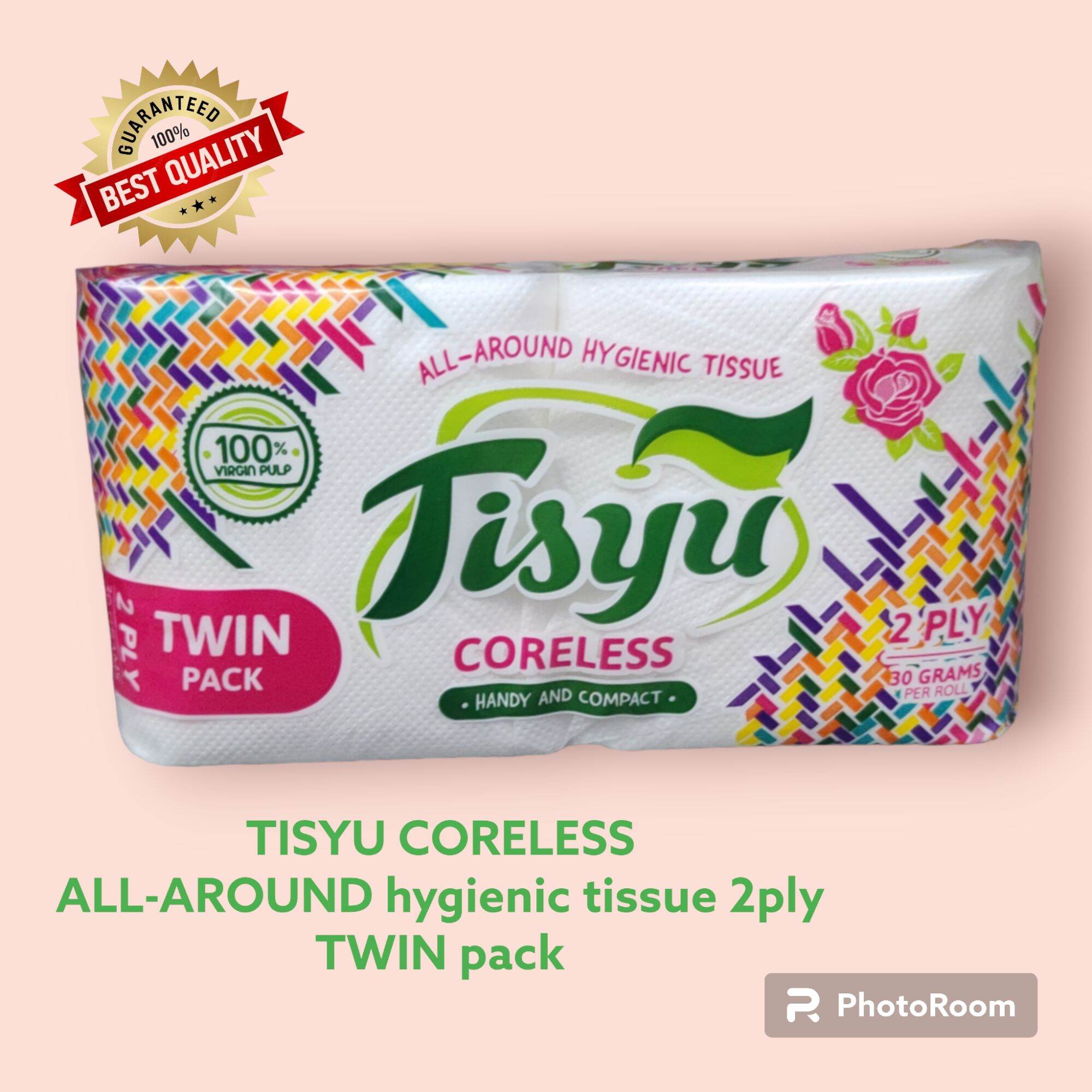 TISYU CORELESS Twin Pack Tissue 2ply 30g/rolls | Lazada PH