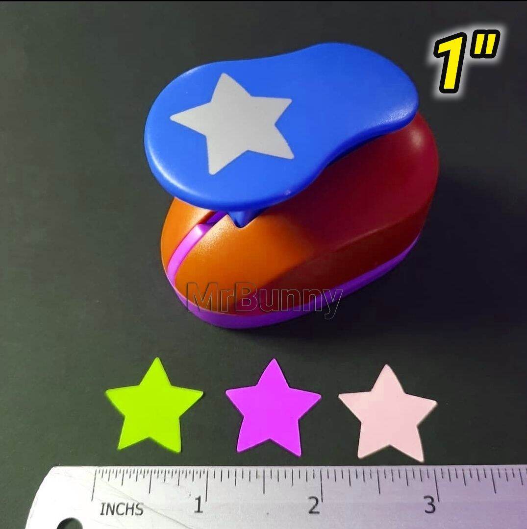 Craft Puncher With Lever 1 Inch Star Flower Heart Butterfly Round ...
