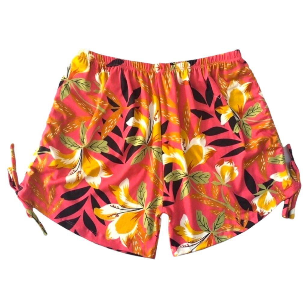 Plus Size Printed Side String Shorts For Women Ladies (Fits Large to XL)