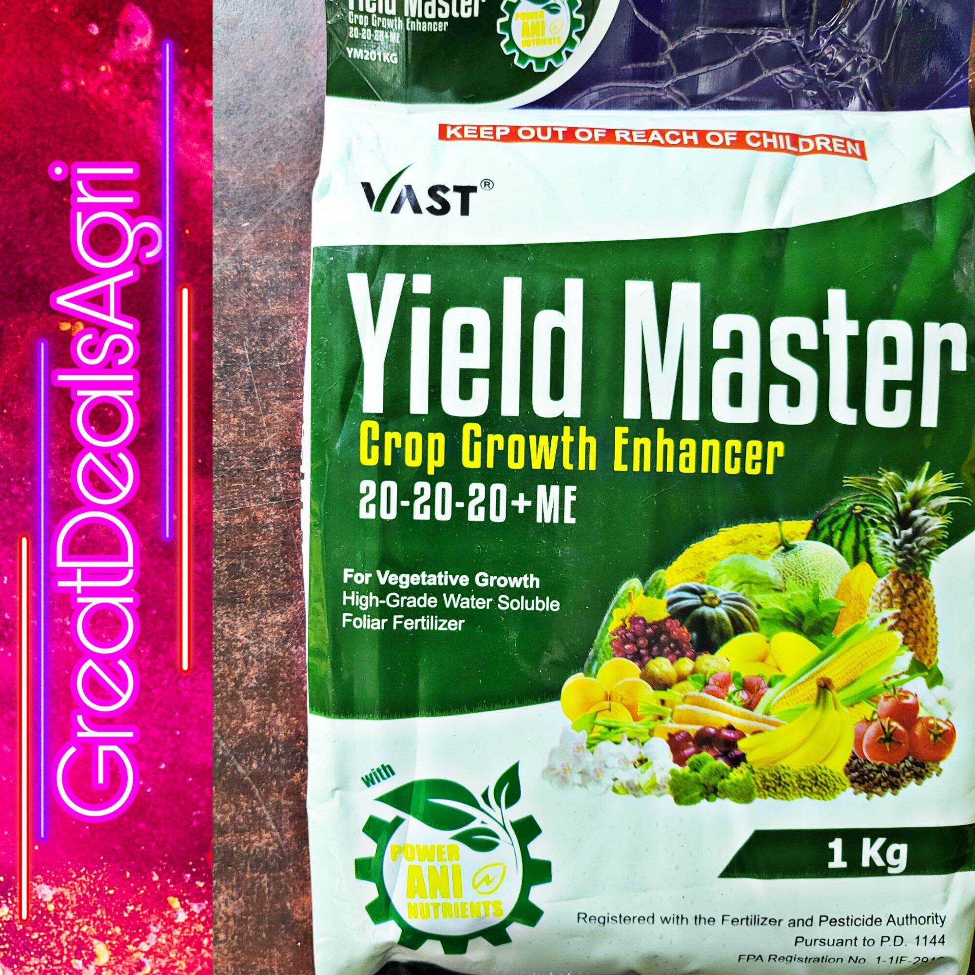 YIELD MASTER 20-20-20 FOLIAR FERTILIZER (1 KG) VAST AGRO SOLUTIONS INC ...