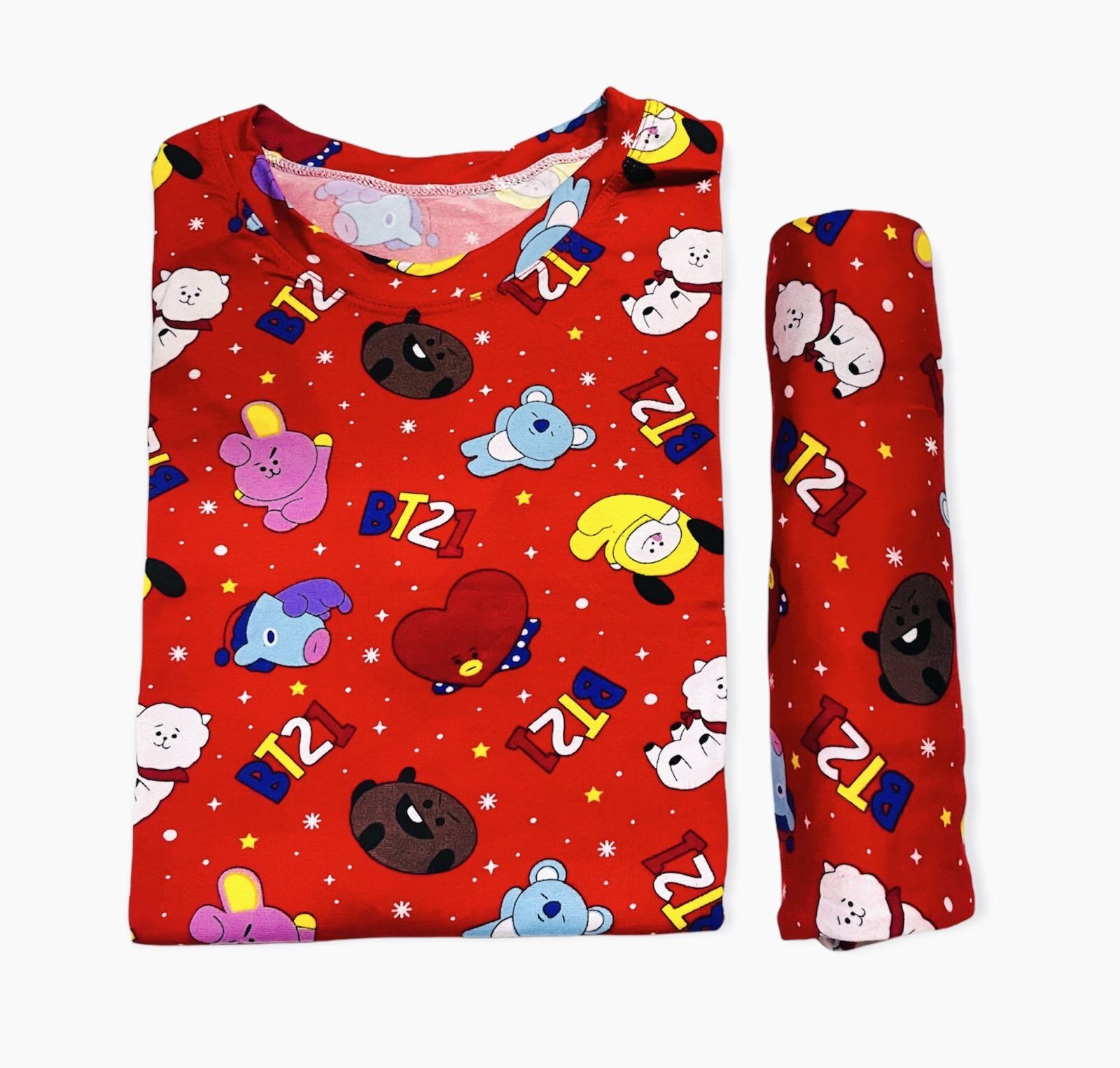 RESTOCK BTS BT21 Terno Pajamas Available for Kids and Adult Freesize ...