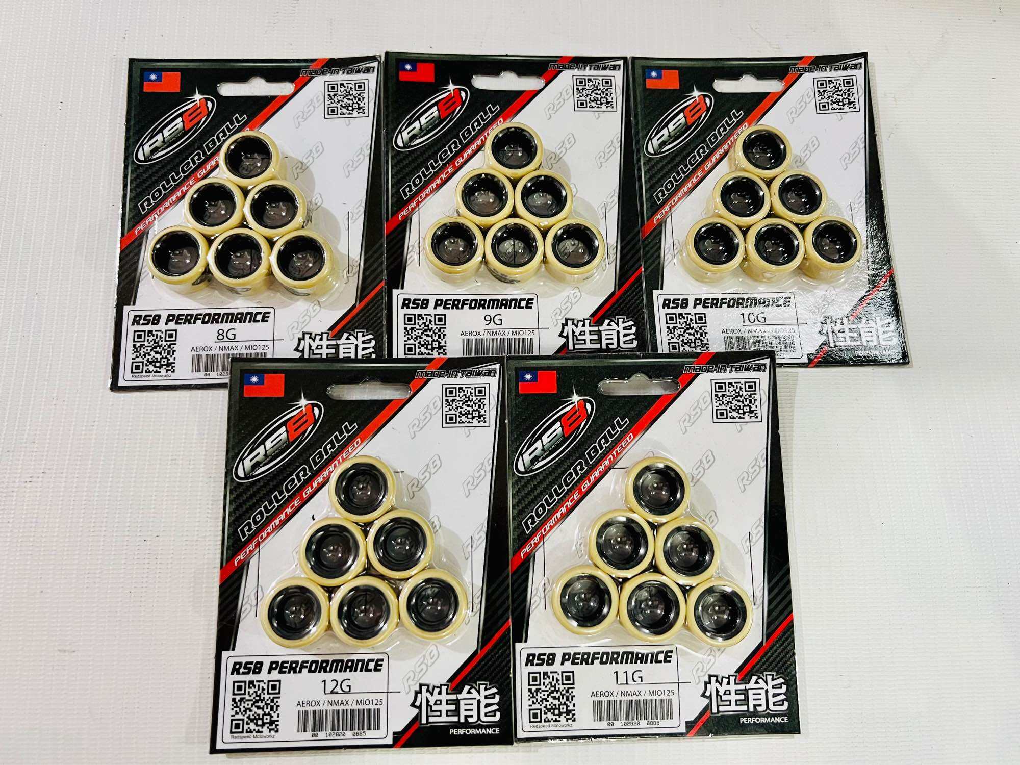 RS8 FLYBALL 6pc/3pc 8G/9G/10G/11G/12G YAMAHA NMAX155/AEROX155V1/V2 ...