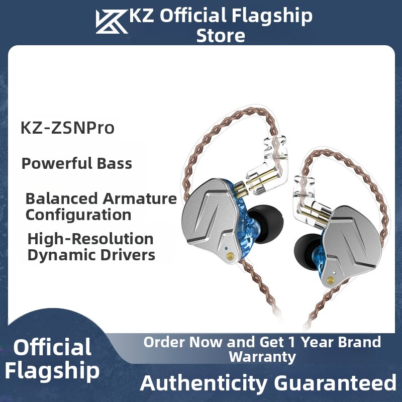 KZ | In-Ear Hybrid Dynamic IEM Gaming Phone Control HIFI Headphones KZ ...