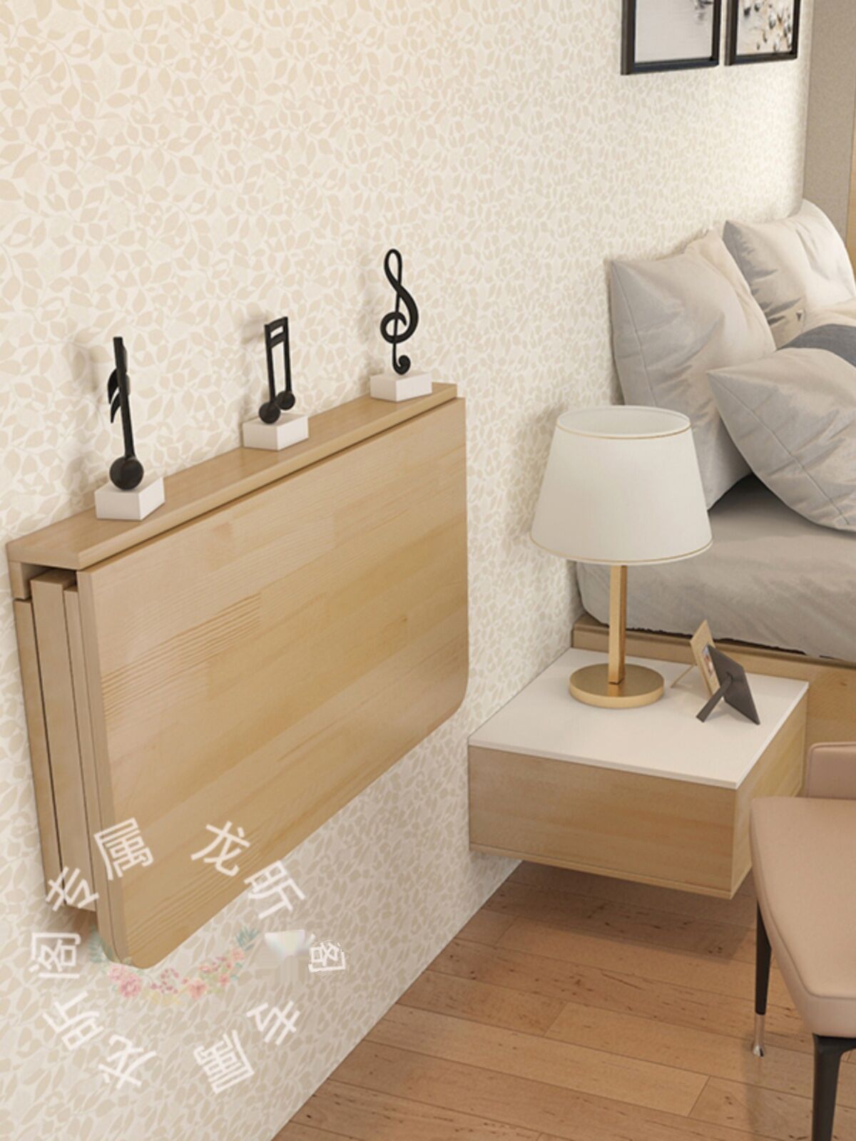 Modern Minimalist Double Support Wall Mounted Desk Dining Table ...