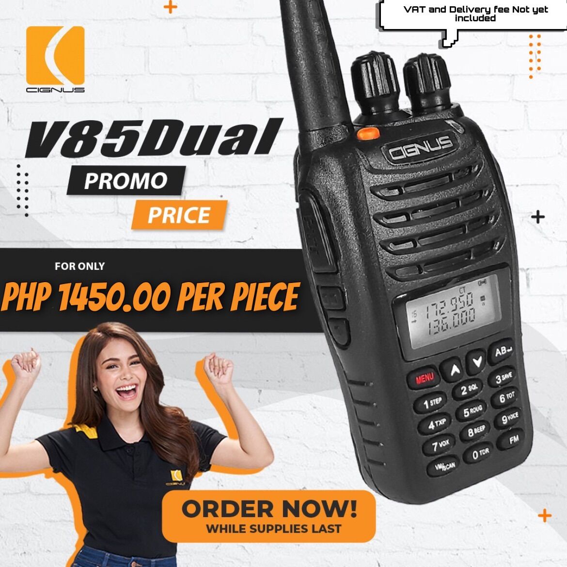 CIGNUS V85 DUAL LINER VHF/UHF 2000mah Battery Twoway radio | Lazada PH