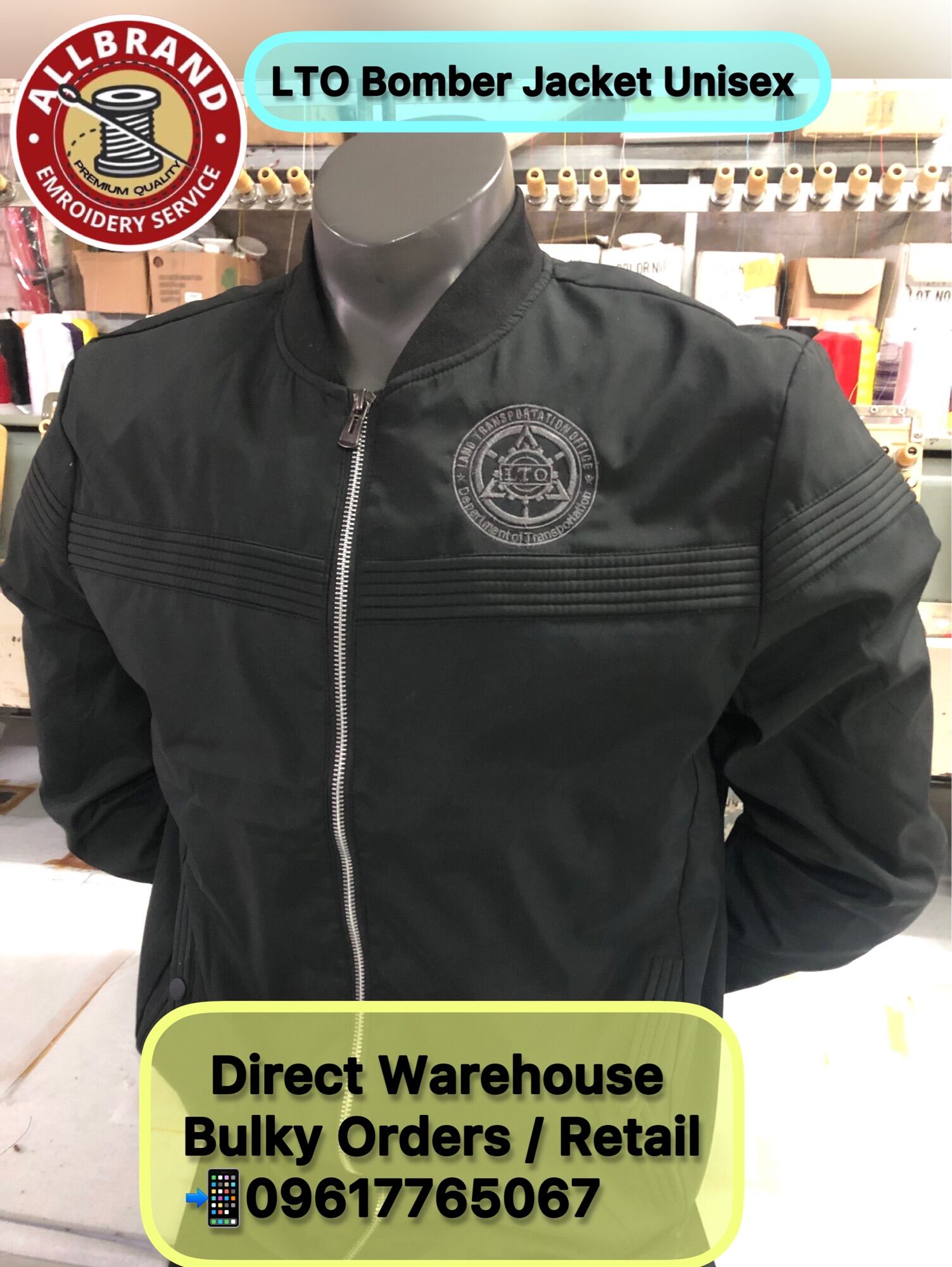 Bomber Jacket with LTO Logo Computerized Embroidery | Lazada PH