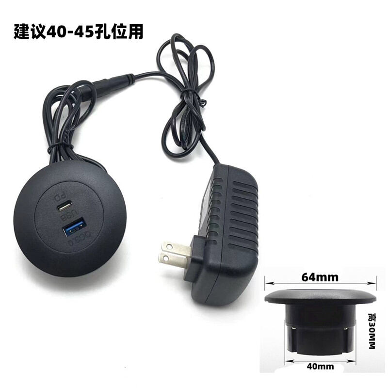 Desktop Embedded Socket Table-Hole USB Fast Charge Hidden Furniture ...