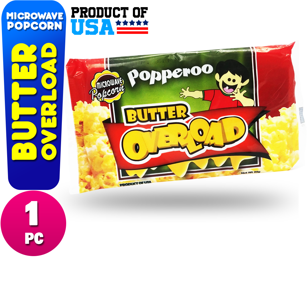 Popperoo Microwave Popcorn - Butter Overload (1pc) | Lazada PH