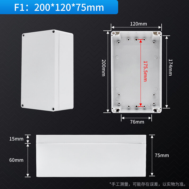 Black Waterproof Junction Box Original Meter Plastic Terminal Box ABS ...