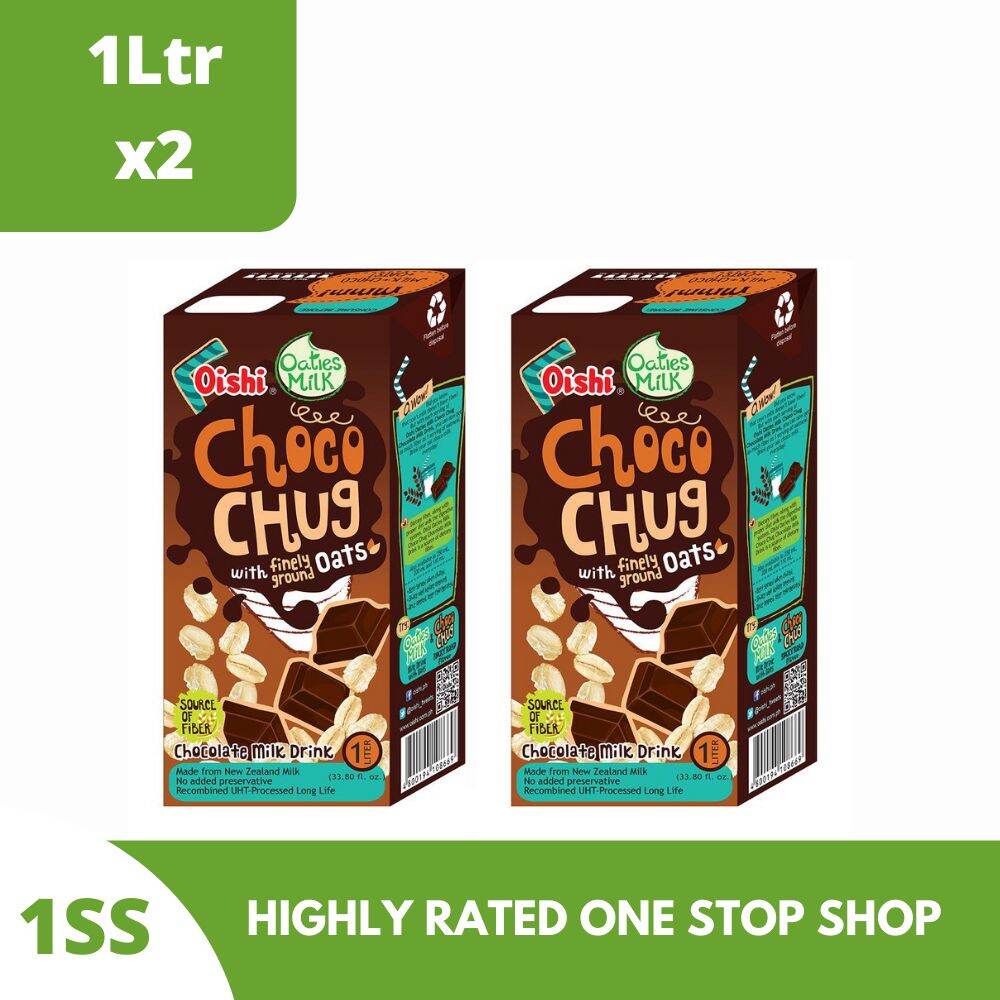 Oishi Choco Chug Chocolate Milk Drink, 1Ltr Set of 2 | Lazada PH