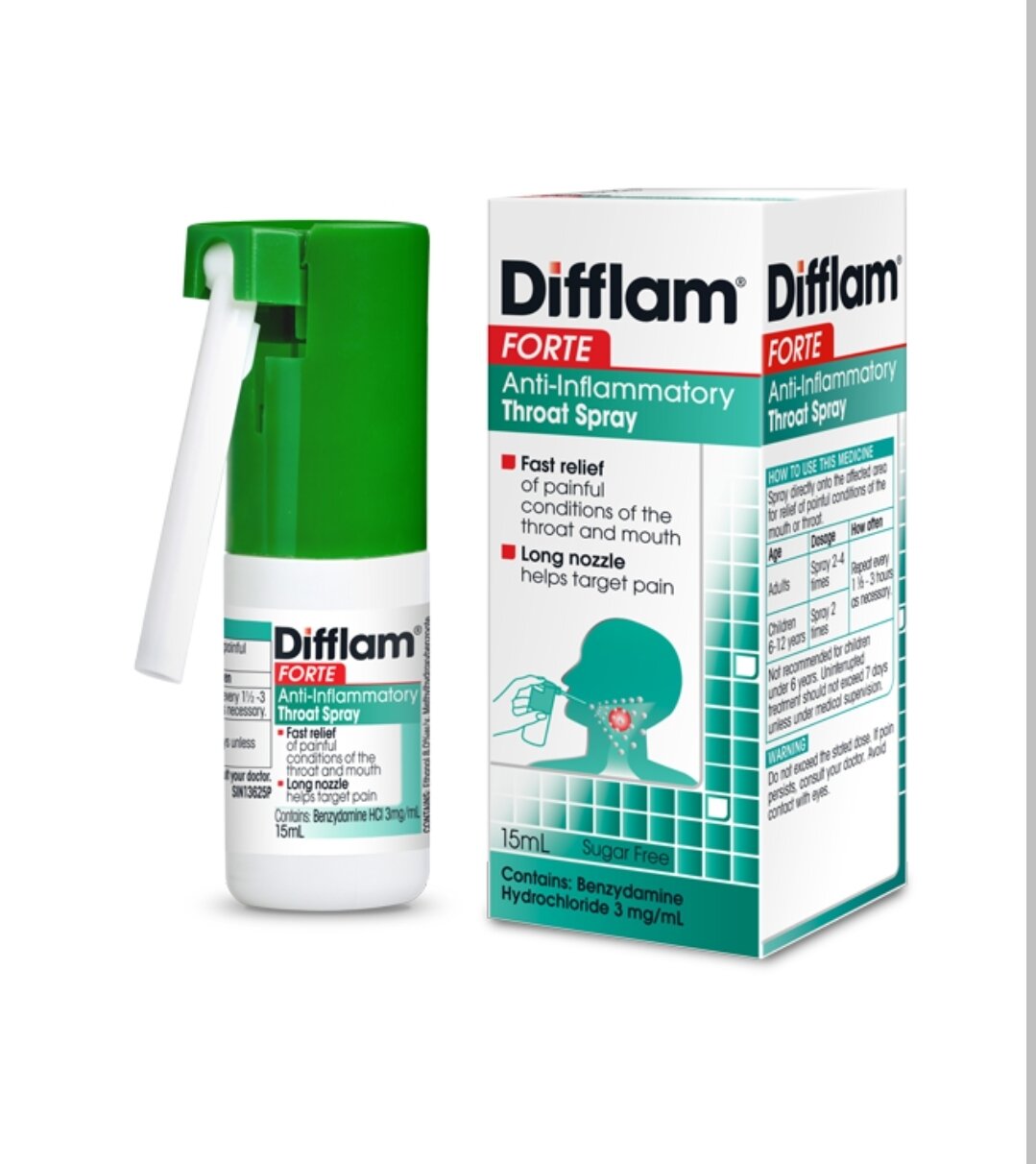 Difflam Forte Throat Spray 15mL (Benzydamine Hydrochloride) | Lazada PH