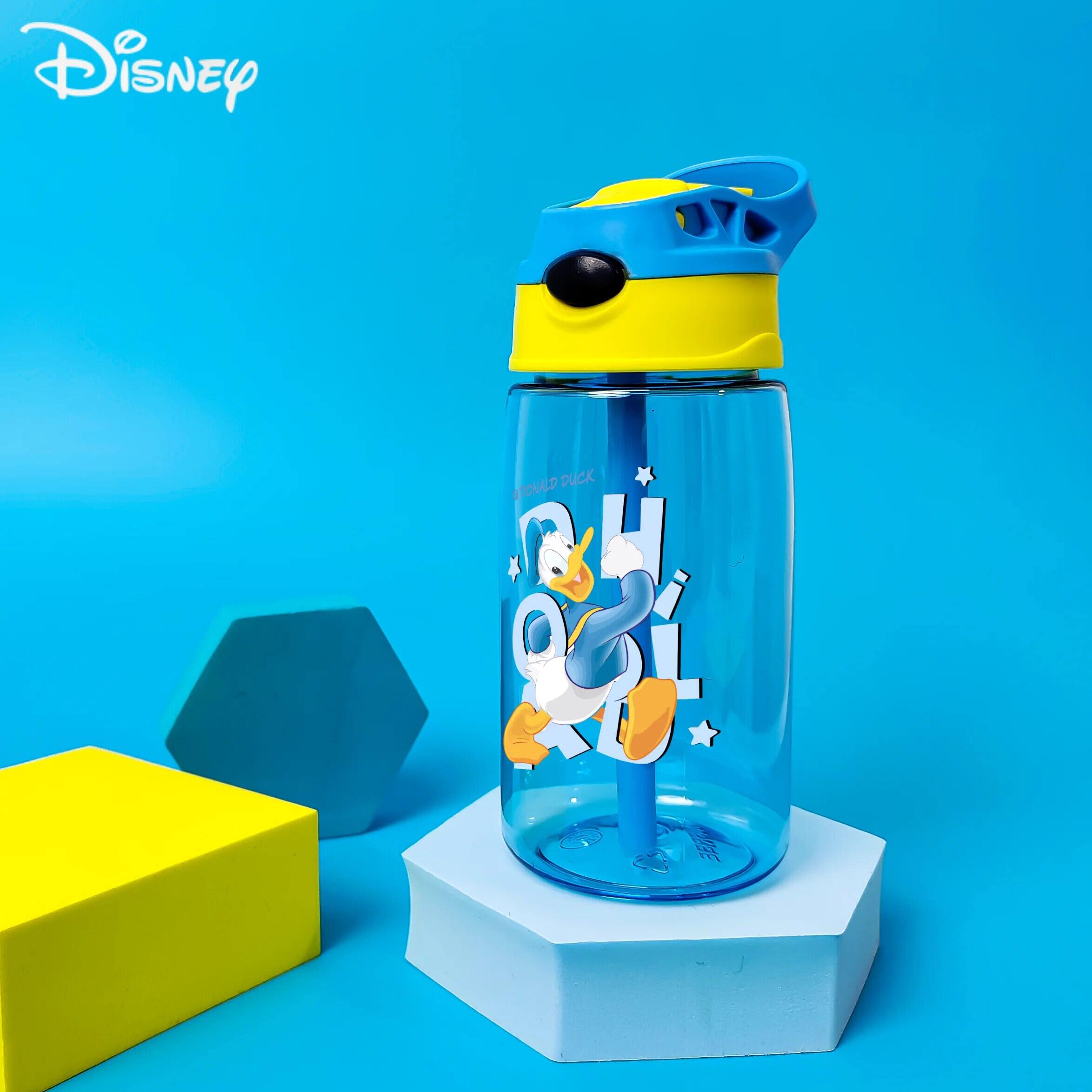 Disney Children's Donald Duck Bounce Switch Straw Cup 480ML Portable Sports Plastic Water Bottle ...