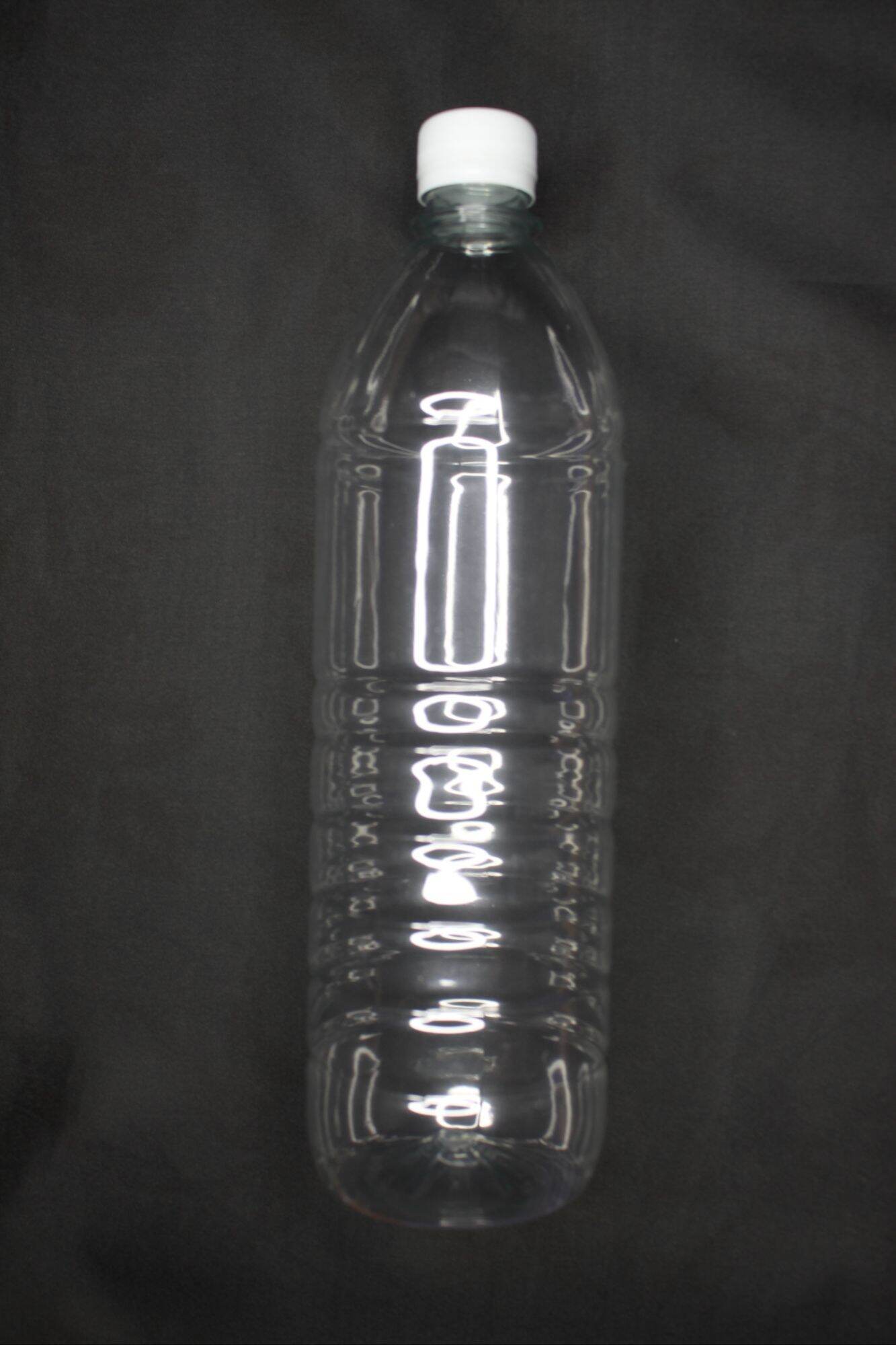 PET Plastic Bottle with Caps 1 liter - BOX of 12 pcs 1L 1000 ml for ...