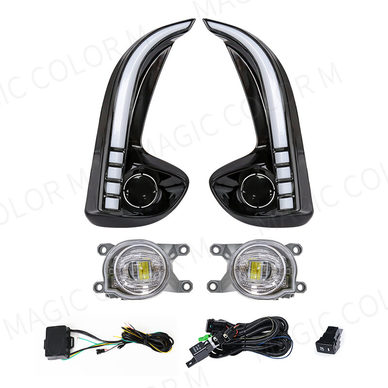 Car Front Bumper LED Daytime Running Light DRL For Toyota Yaris Vios 2020 2021 2022 Yellow White ...