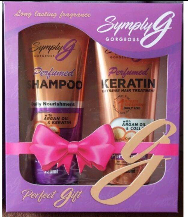 *SIMPLY G *GORGEOUS Perfect Gift Set Perfumed Shampoo+ Keratin | Lazada PH