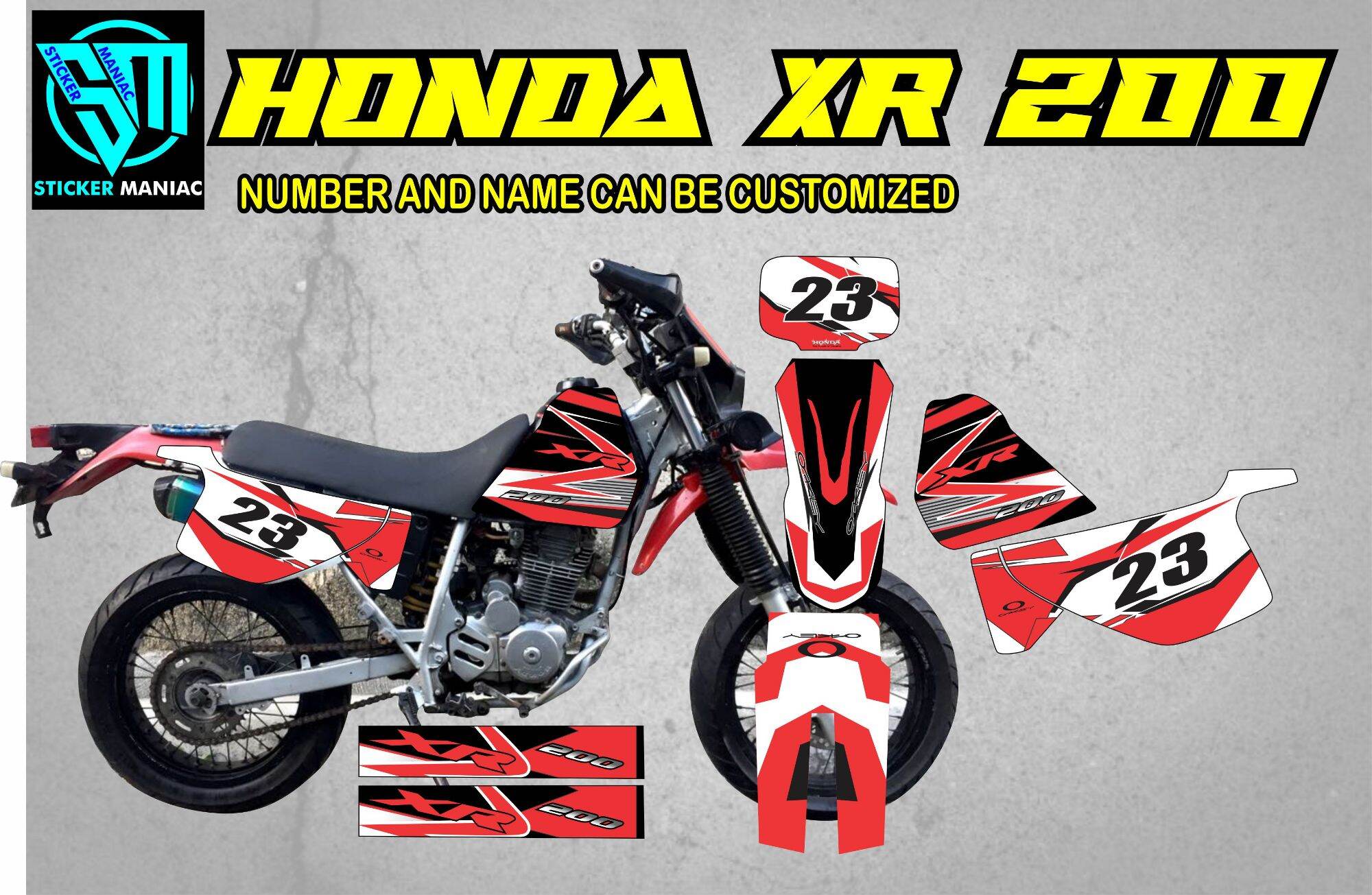 Honda XR 200 Full body decals | Lazada PH