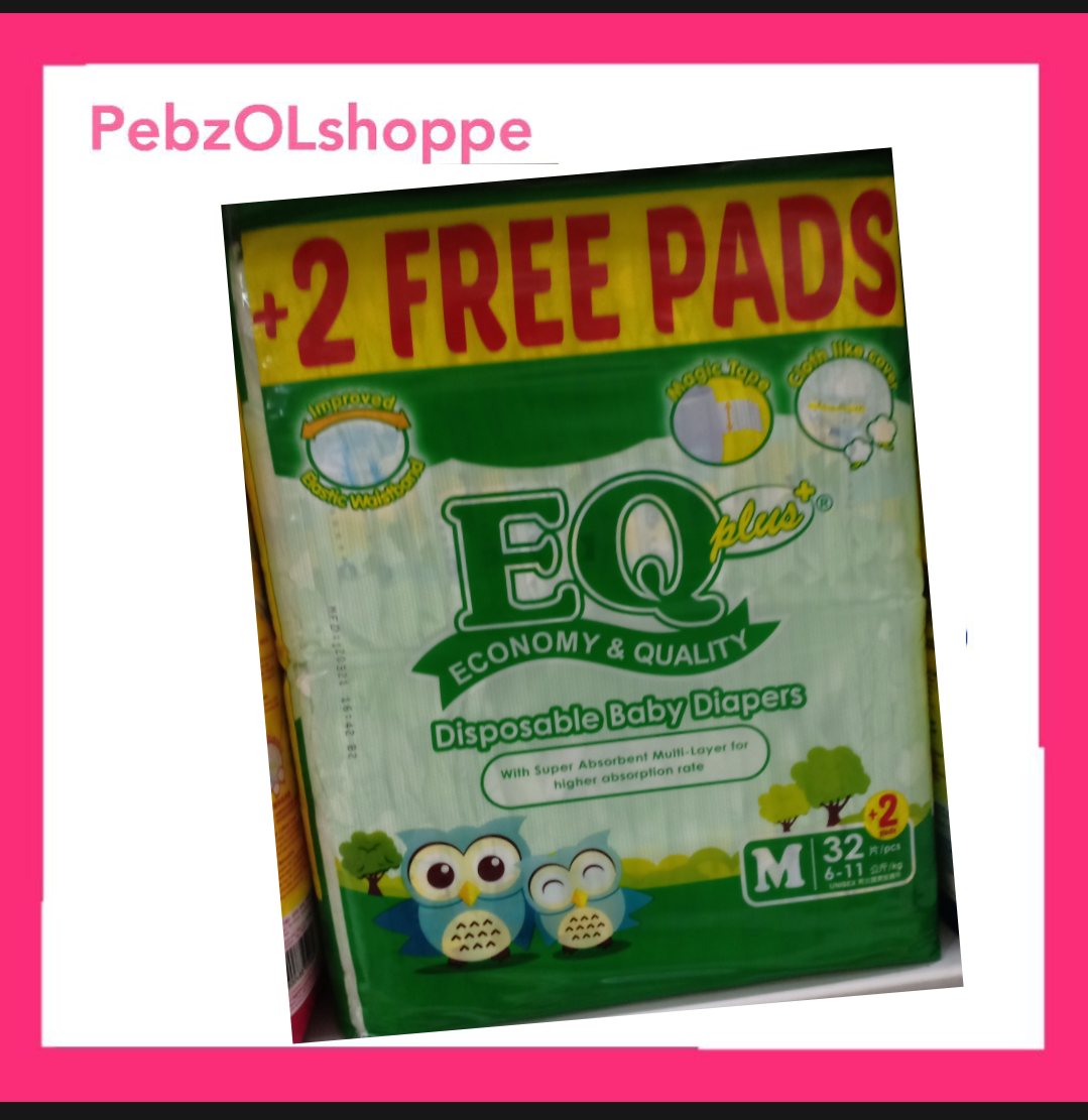 EQ Plus Diaper Medium x 32 pcs | Lazada PH
