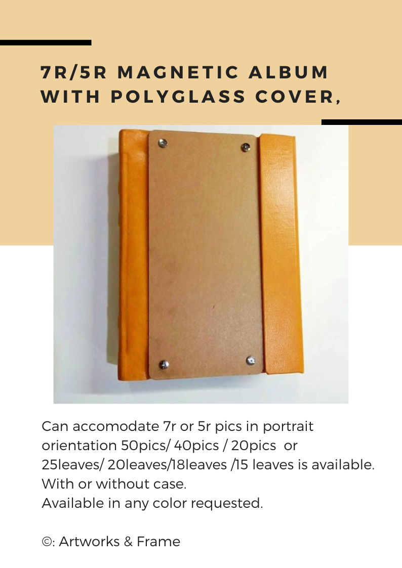 7r/5r Magnetic Album with Polyglass front cover with case | Lazada PH