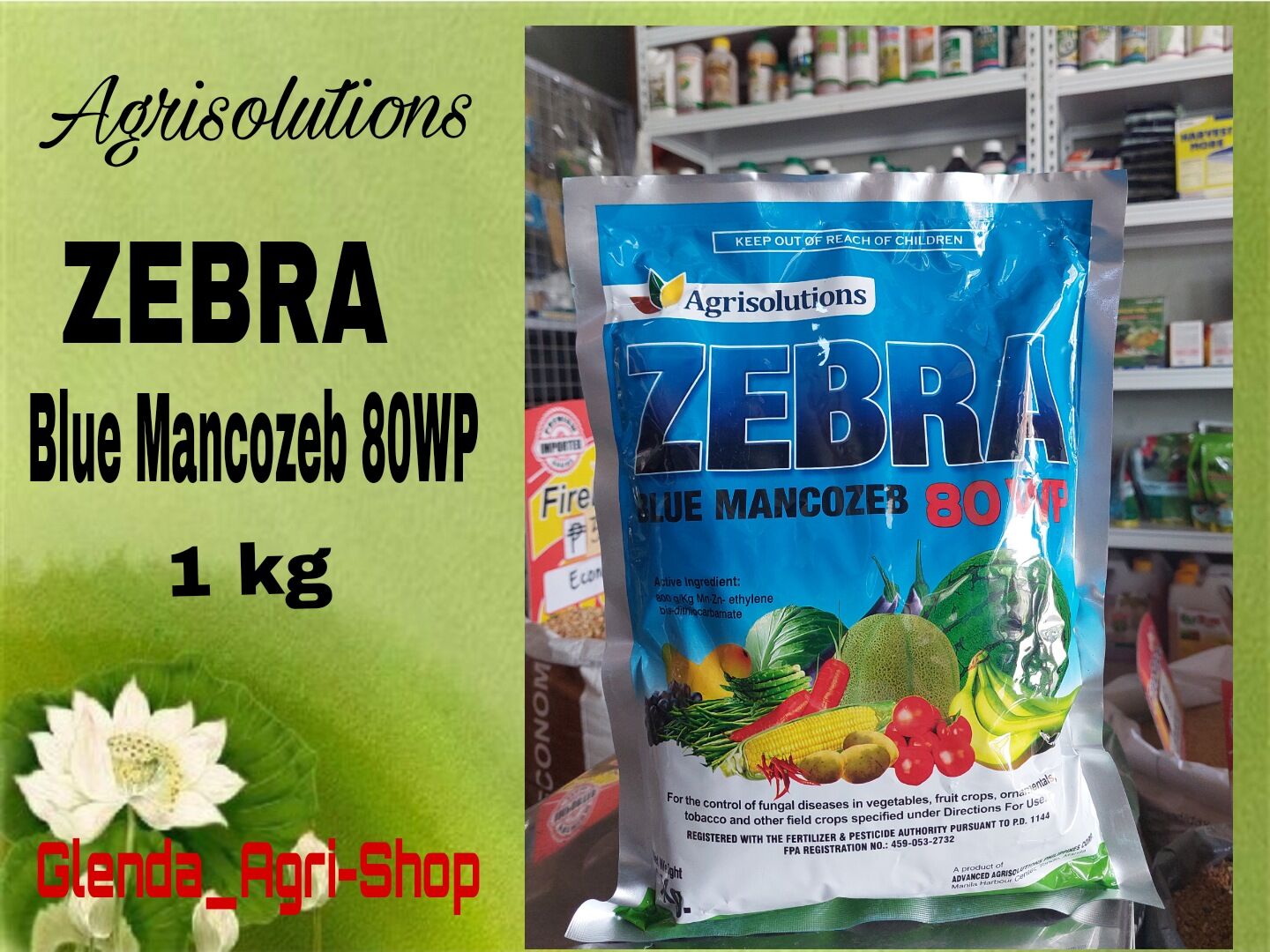 ZEBRA Blue Mancozeb 80 WP -Agrisolutions- ( 1kg ) | Lazada PH