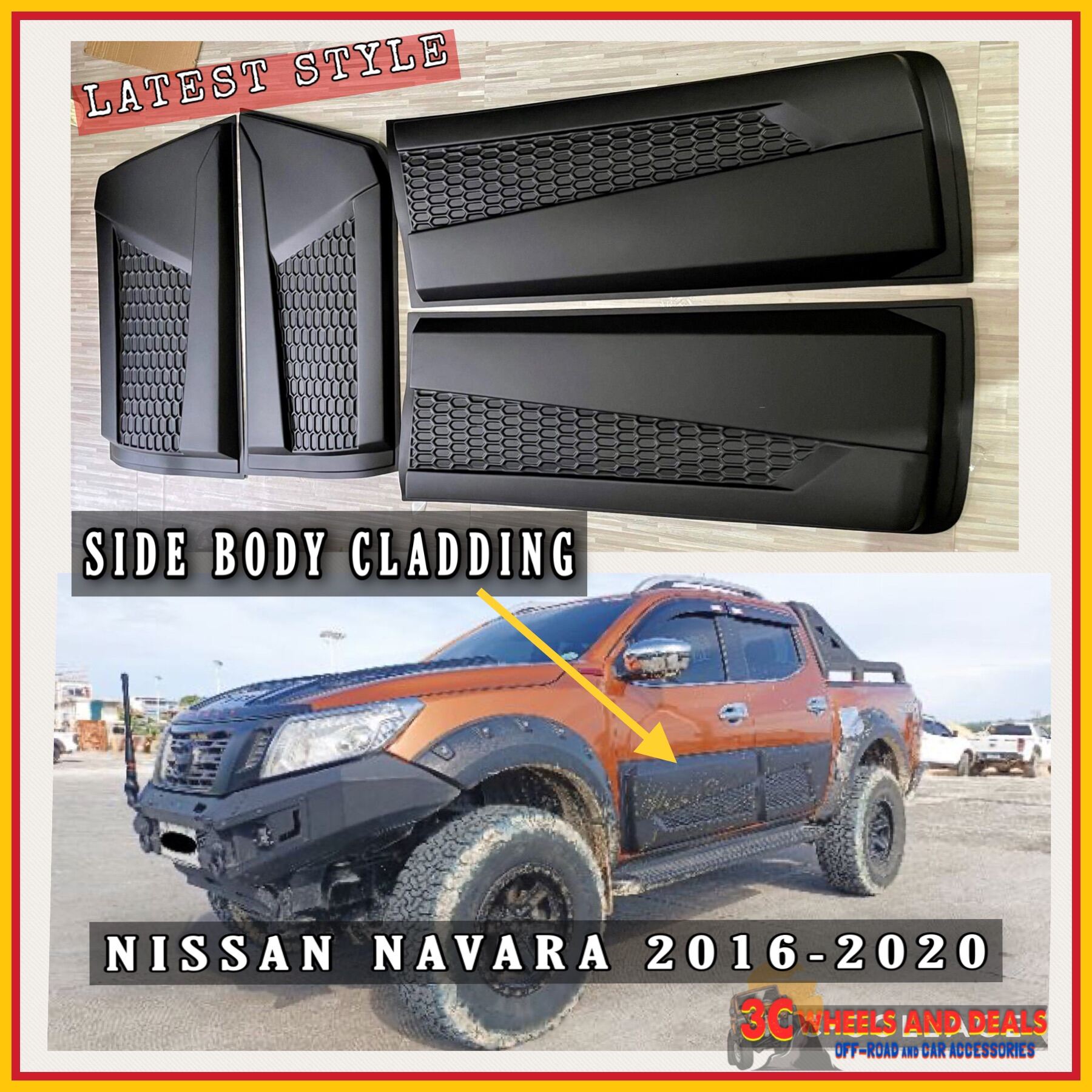 NISSAN NAVARA 2016-2020 SIDE BODY CLADDING OFF-ROAD SET UP (NAVARA ...