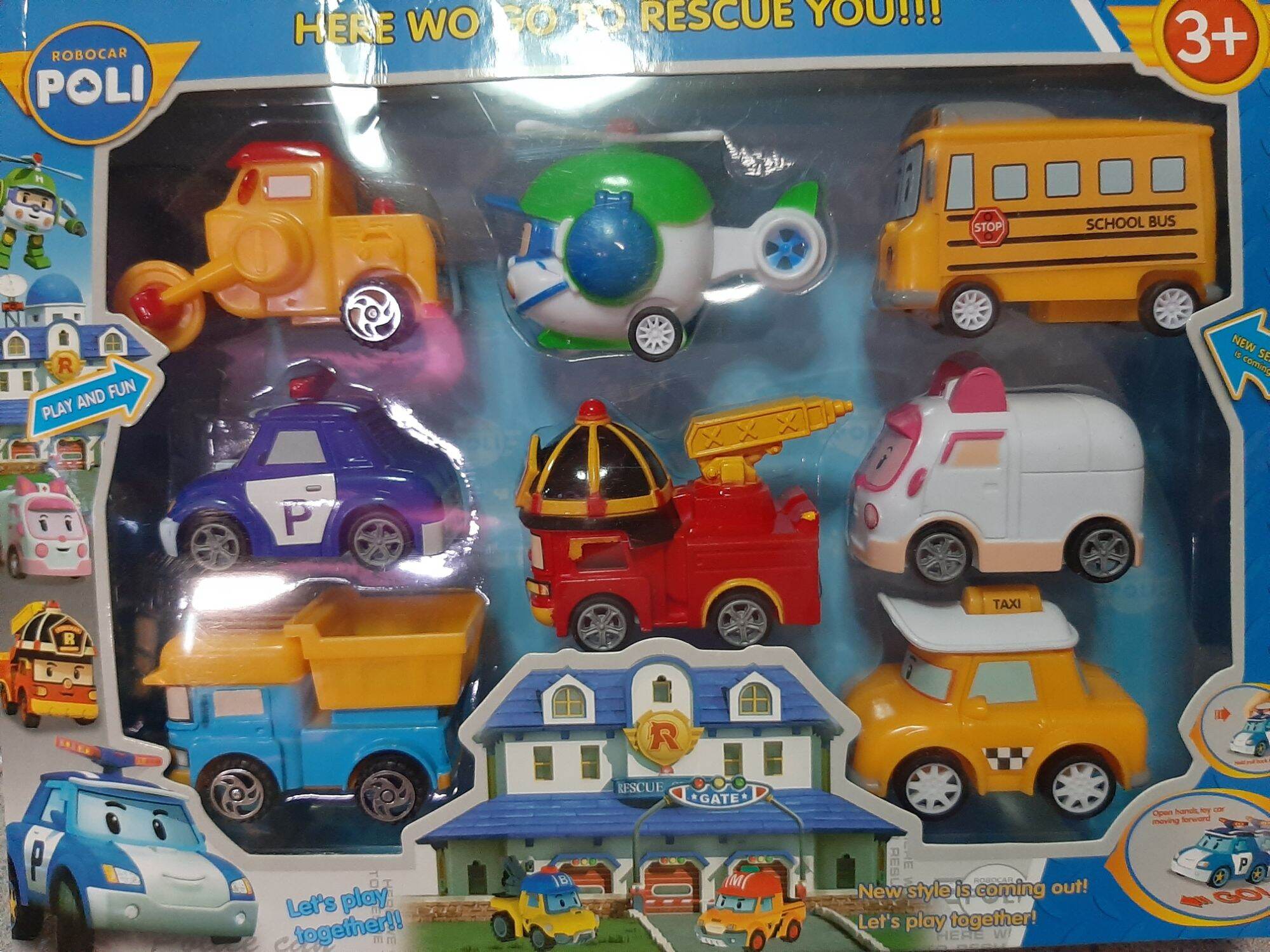 shop : ROBOCAR POLI Robot Car Toy Figure Cake Topper | Lazada PH