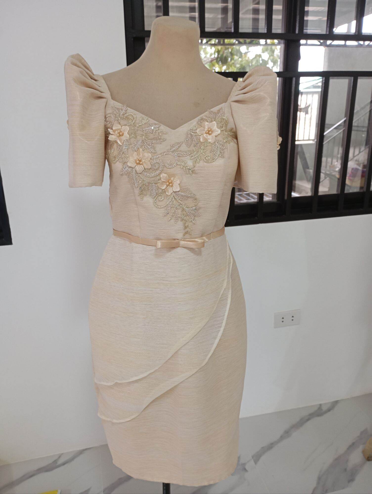 Modern Filipiniana Mestiza Dress Sleeve pang ninang, pang oataking,pang ...
