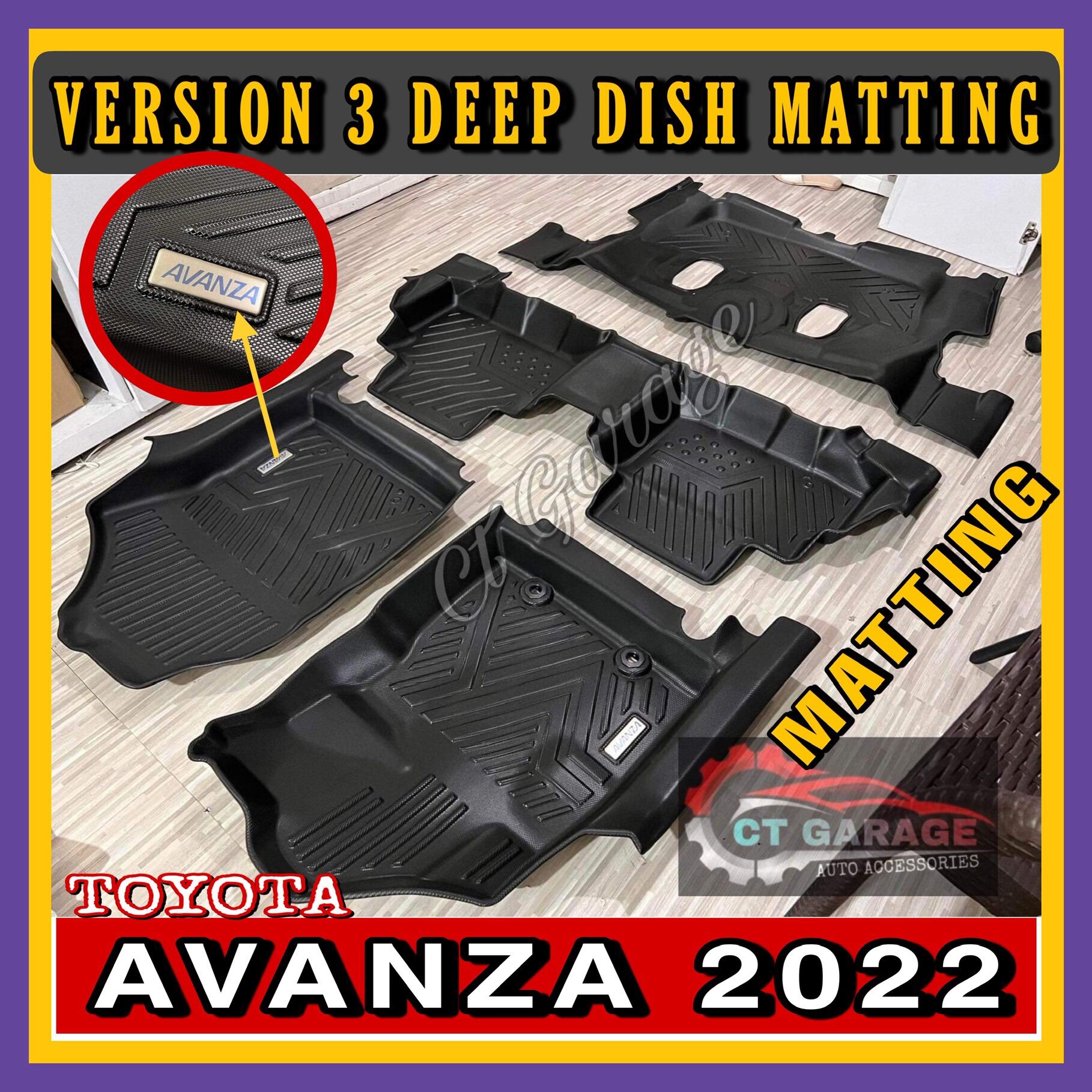 ALL NEW TOYOTA AVANZA 2022 VERSION 3 DEEP DISH MATTING | Lazada PH