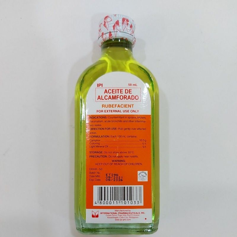 Aceite Alcamforado 50ml(IPI) | Lazada PH