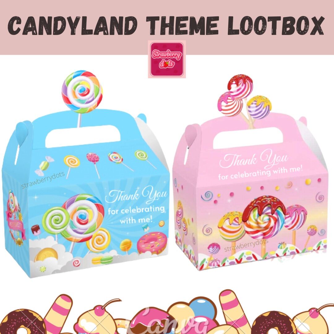 1pc Candyland Party Lootbox Candy Land Party Candy Party Theme Candyland Party | Lazada PH