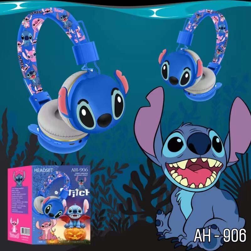 New Disney Stitch Bluetooth Headphones AH-906 Wireless Earbuds HIFI ...