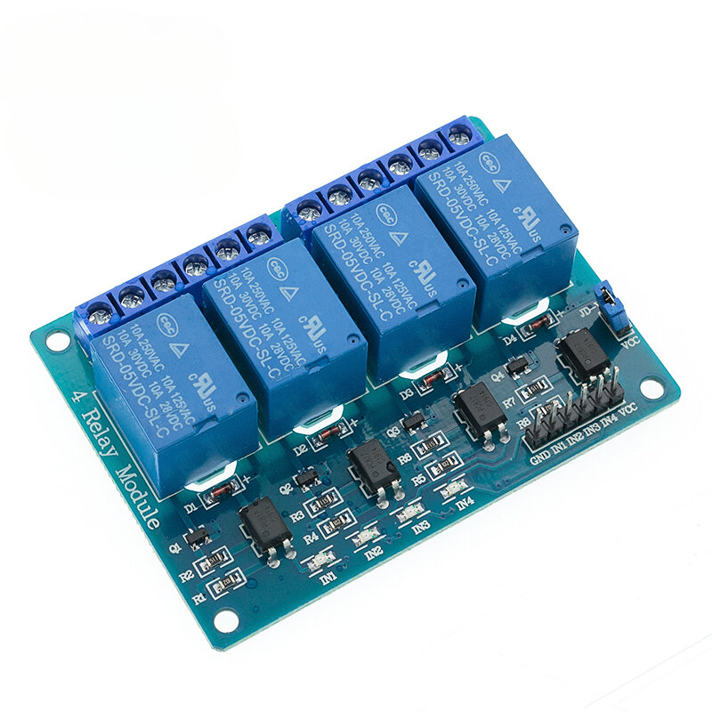 10pcs 4 channel relay module 4-channel relay control board with ...