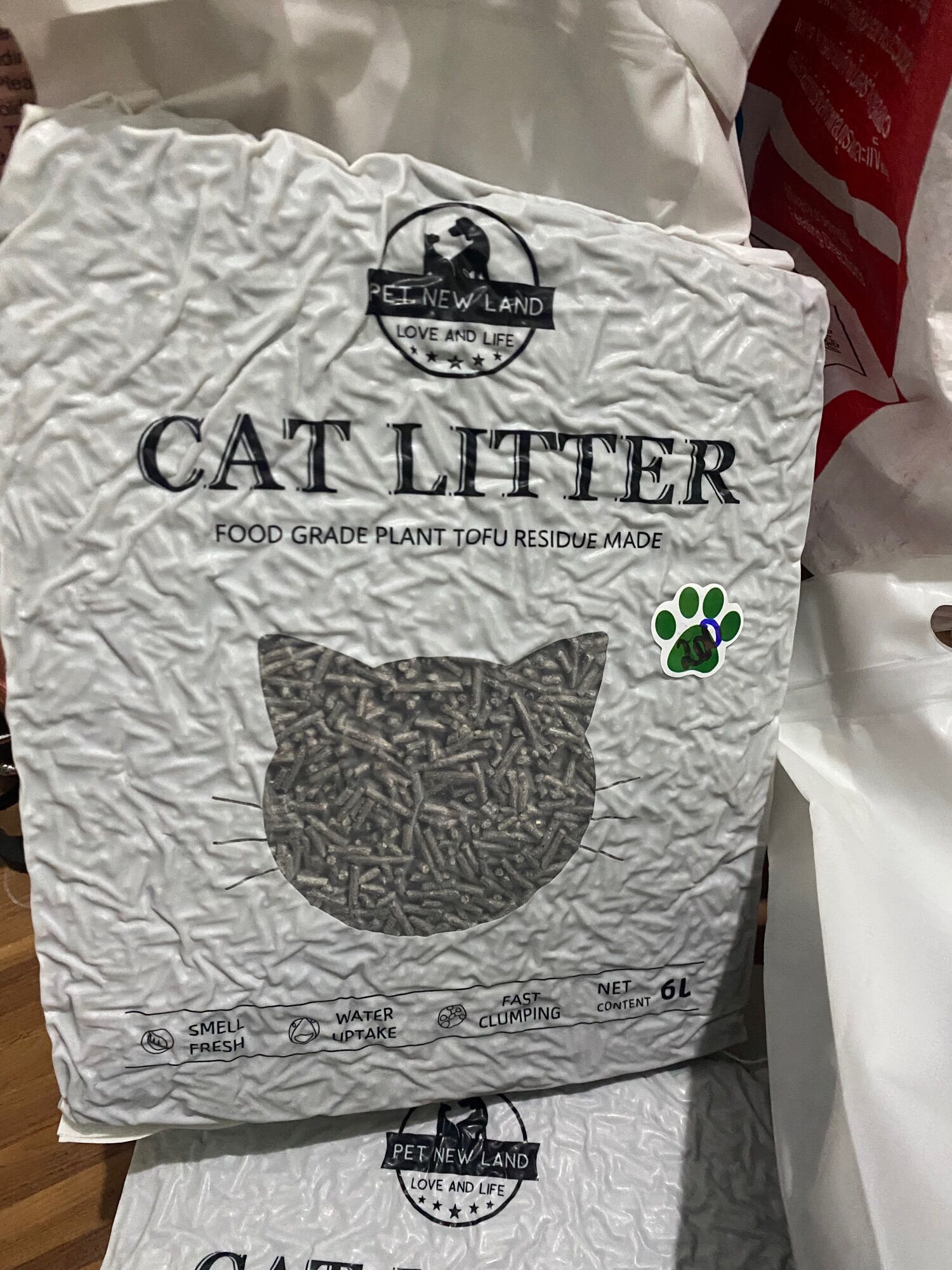 Tofu Cat Litter Sand 6L Flushable Cat Sand Food Grade Plant Tofu ...