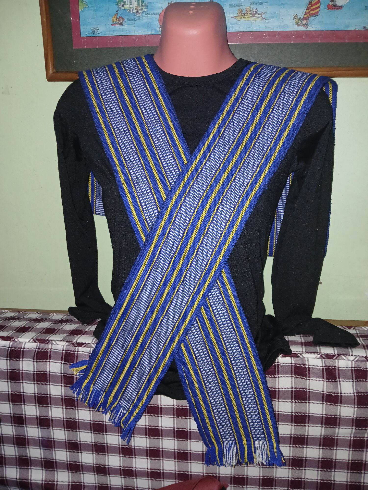 BLUE YELLOW IGOROTDESIGN SABLAY SASH | Lazada PH