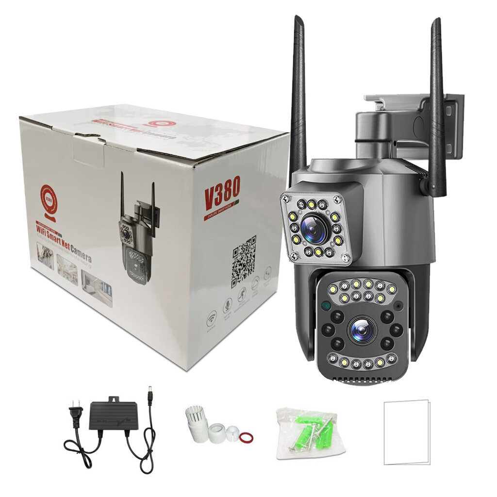 BUY 1 TAKE 1 V380 Pro 5G 8MP Dual Lens Dual Screens Outdoor CCTV no need internet auto tracking ...