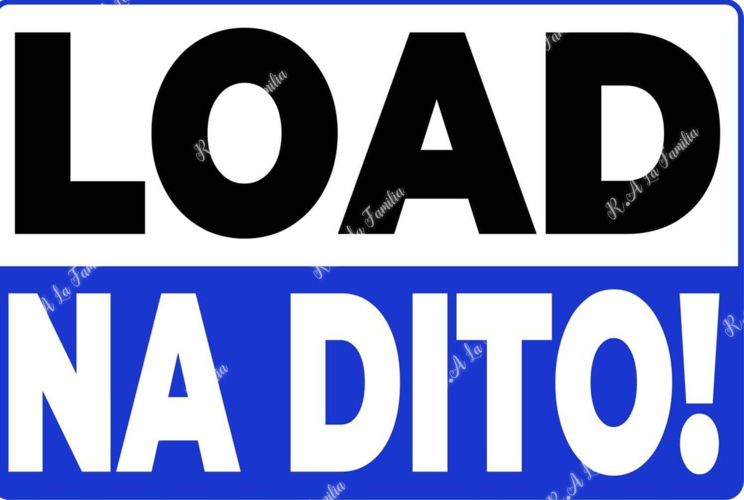 R.A PVC LOAD NA DITO SIGN. WATERPROOF | Lazada PH