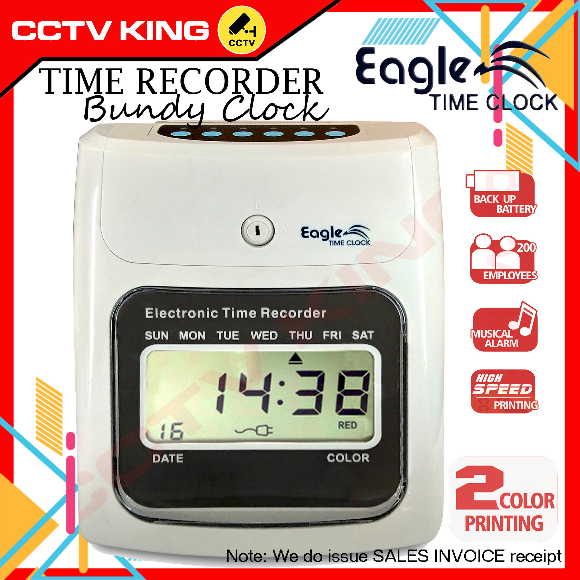 EAGLE TIME CLOCK E3300 Bundy Clock Time Recorder, Free 100 pcs Time ...