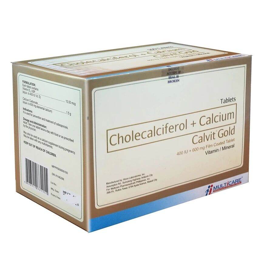 CALVIT GOLD Cholecalciferol + Calcium 30 Film Coated Tablet | Lazada PH