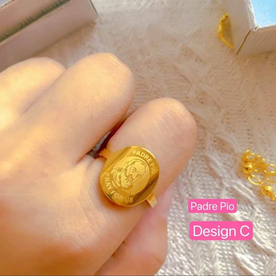 PADRE PIO. RING ST Benedict ring mama Mary Ring Rotated Padre Pio ...