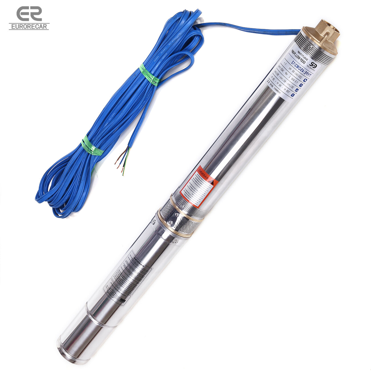 EURORECAR 220V 60Hz Stainless Steel Deep Well Pump 4inch Multi-Stage ...
