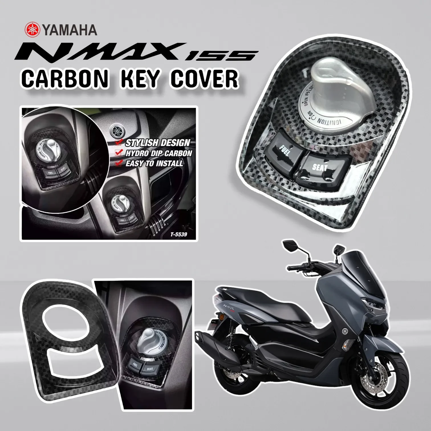 NMAX V2 HYDRO DIP CARBON KEY COVER | Lazada PH
