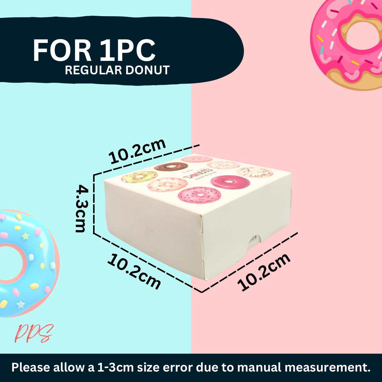 Donut Box with Design Mini Donut Pastries Box Donut Pouch Doughnut ...