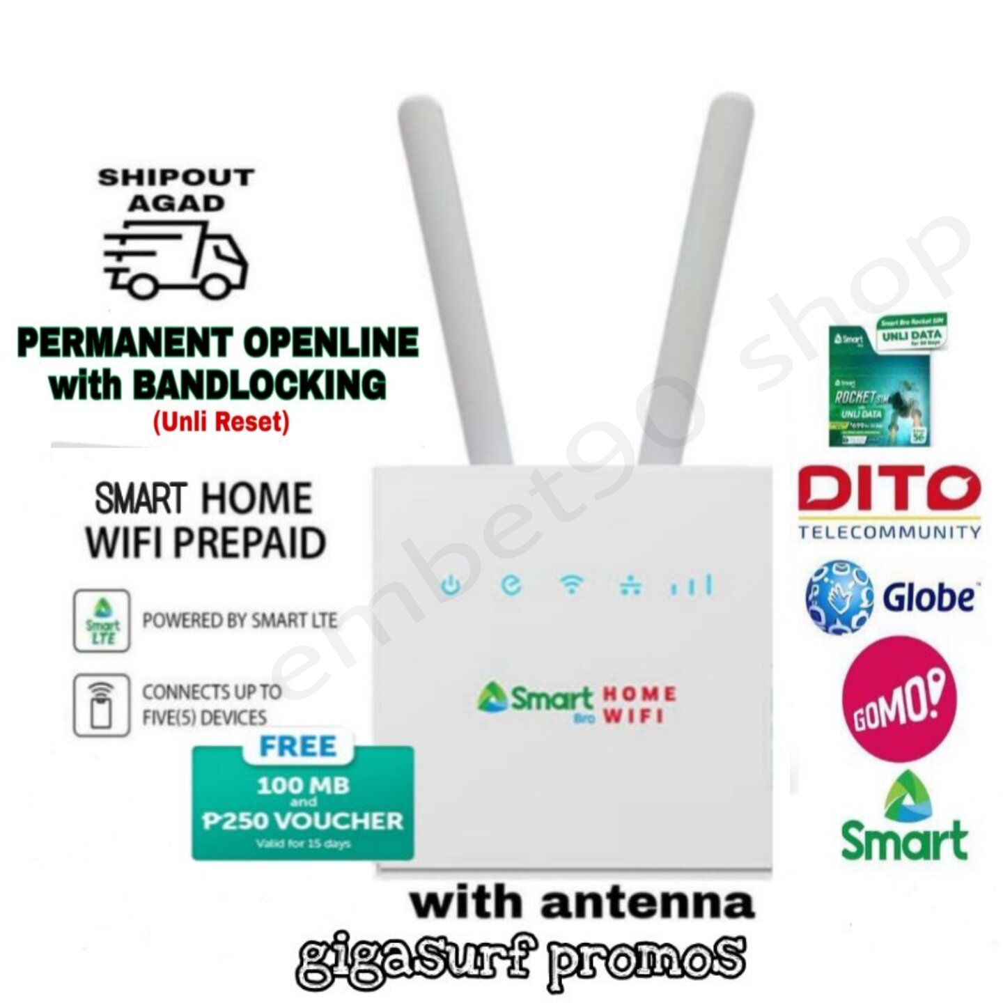 Pldt Smart Bro home prepaid wifi Openline | Lazada PH